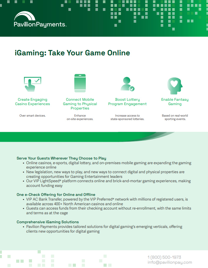 Pavilion Payments iGaming